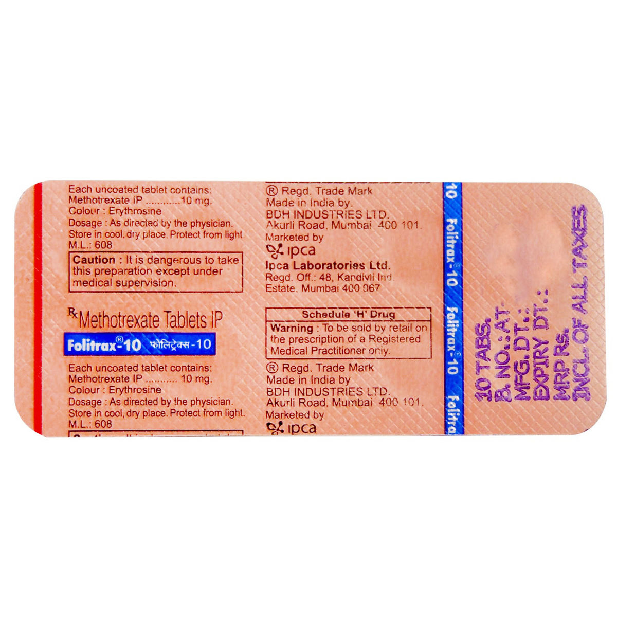 Folitrax-10 Tablet | Uses, Side Effects, Price | Apollo Pharmacy