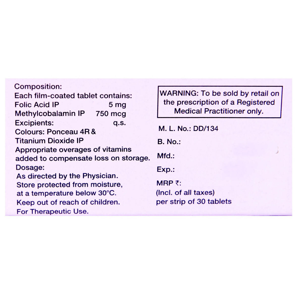 Folinext Tablet 30's Price, Uses, Side Effects, Composition - Apollo ...