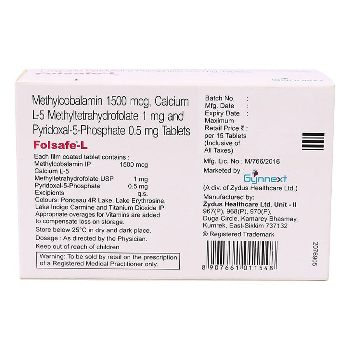 Folsafe-L Tablet | Uses, Side Effects, Price | Apollo Pharmacy