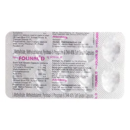 Folinal D 1/0.5/1500/200 Softgel New Capsule | Uses, Side Effects ...
