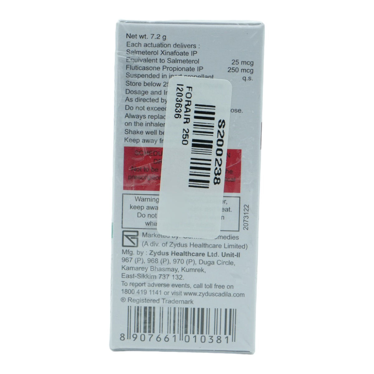 Forair 250 Inhaler 120 MDI Price, Uses, Side Effects, Composition ...
