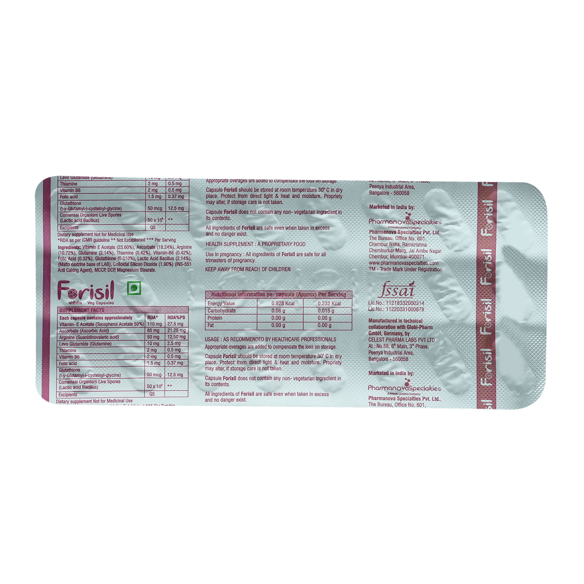 Forisil Veg Capsule | Uses, Side Effects, Price | Apollo Pharmacy