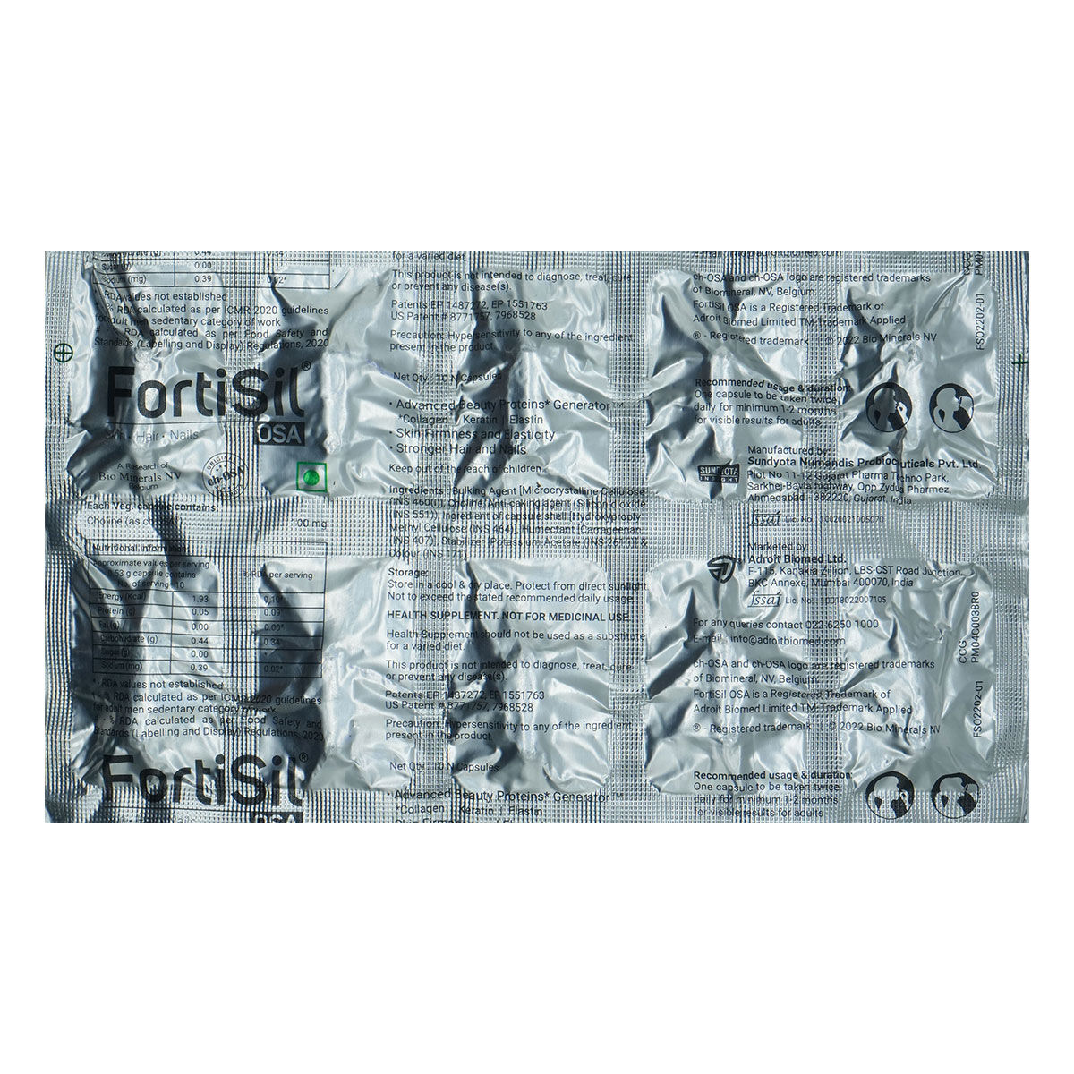 Fortisil Osa 100 Veg Cap | Uses, Side Effects, Price | Apollo Pharmacy