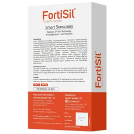Fortisil Spf 50+ Pa+++Tinted Sunscreen Gel | Uses, Side Effects, Price ...