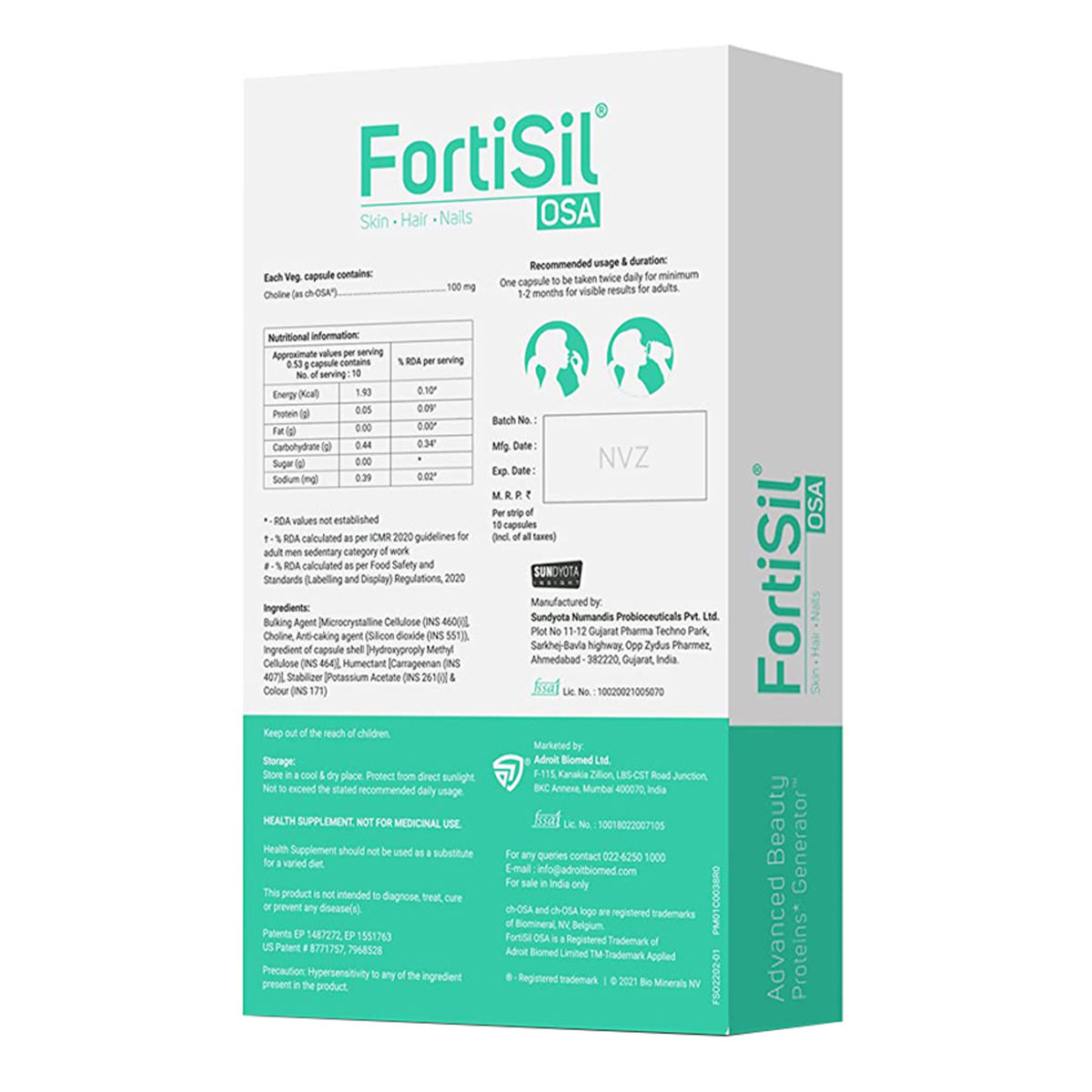 Fortisil OSA Capsule 30's Price, Uses, Side Effects, Composition ...