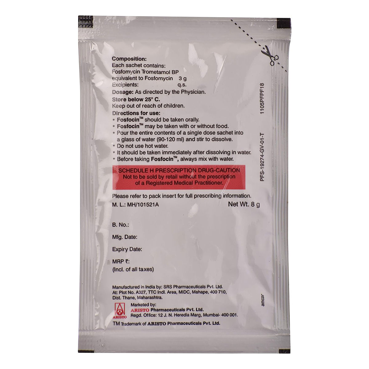 Fosfocin Powder 8 gm Price, Uses, Side Effects, Composition - Apollo Pharmacy