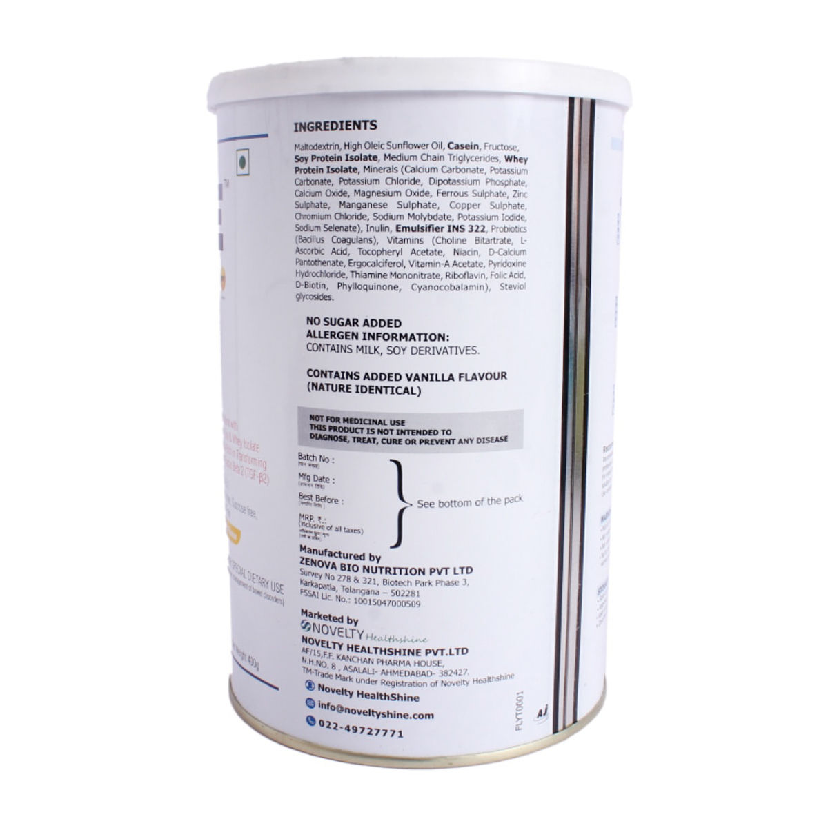 Fullyte Trio Vanilla Powder 400 gm Price, Uses, Side Effects ...