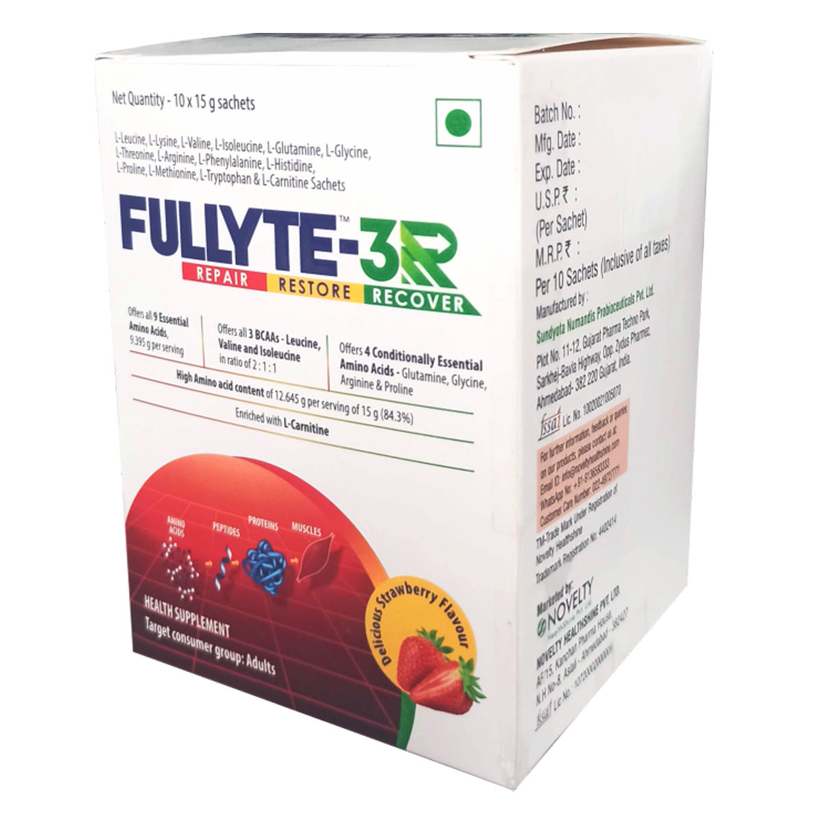 Fullyte-3R Strawberry Sachet 15 gm Price, Uses, Side Effects, Composition - Apollo Pharmacy