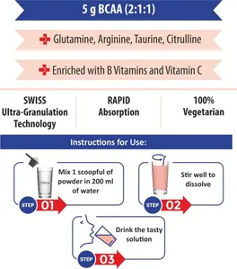 Fullyte BCAA+ Watermelon Flavour Powder | Uses, Side Effects, Price ...