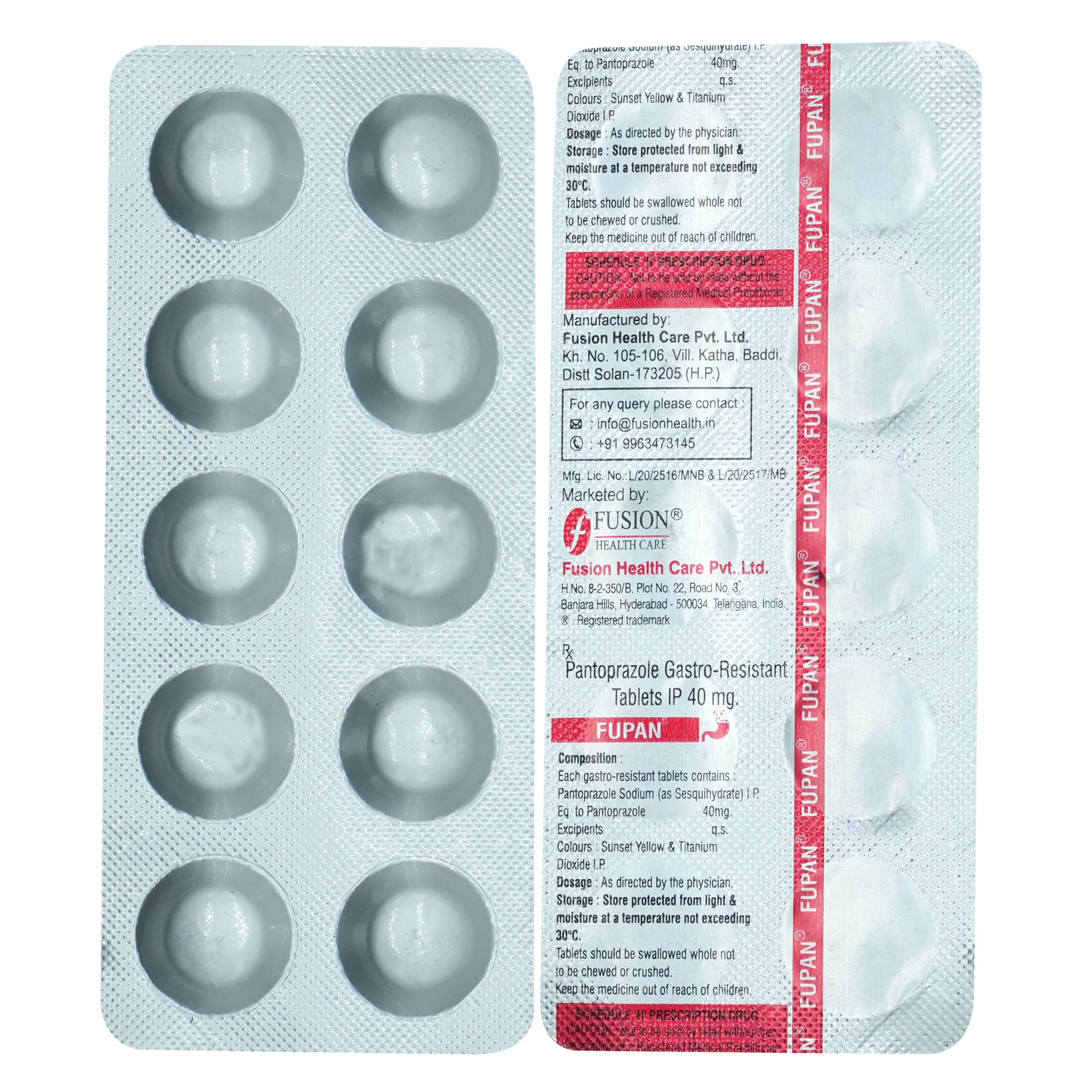 Fupan 40 mg Tablet | Uses, Side Effects, Price | Apollo Pharmacy