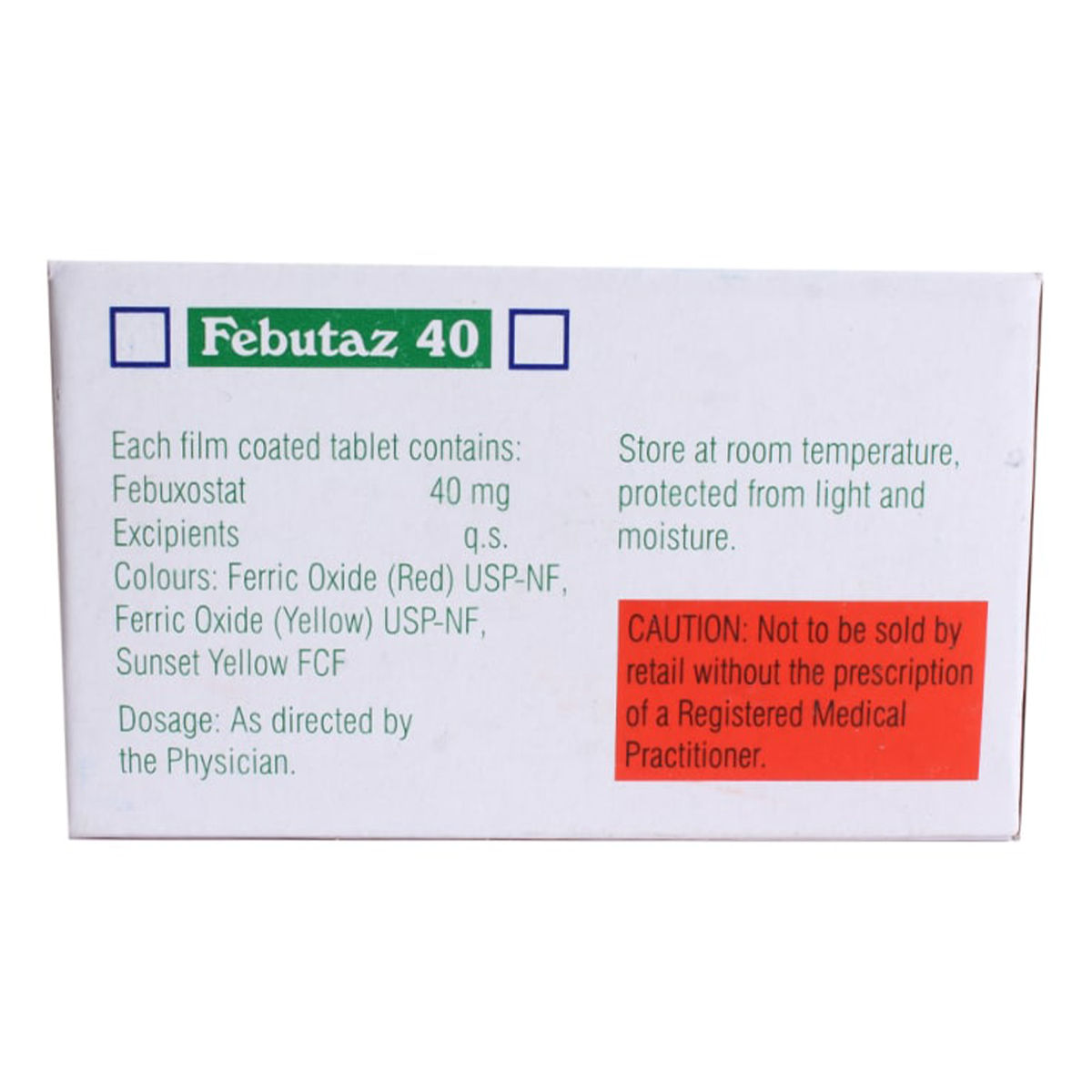 Febutaz 40 Tablets | Uses, Side Effects, Price | Apollo Pharmacy