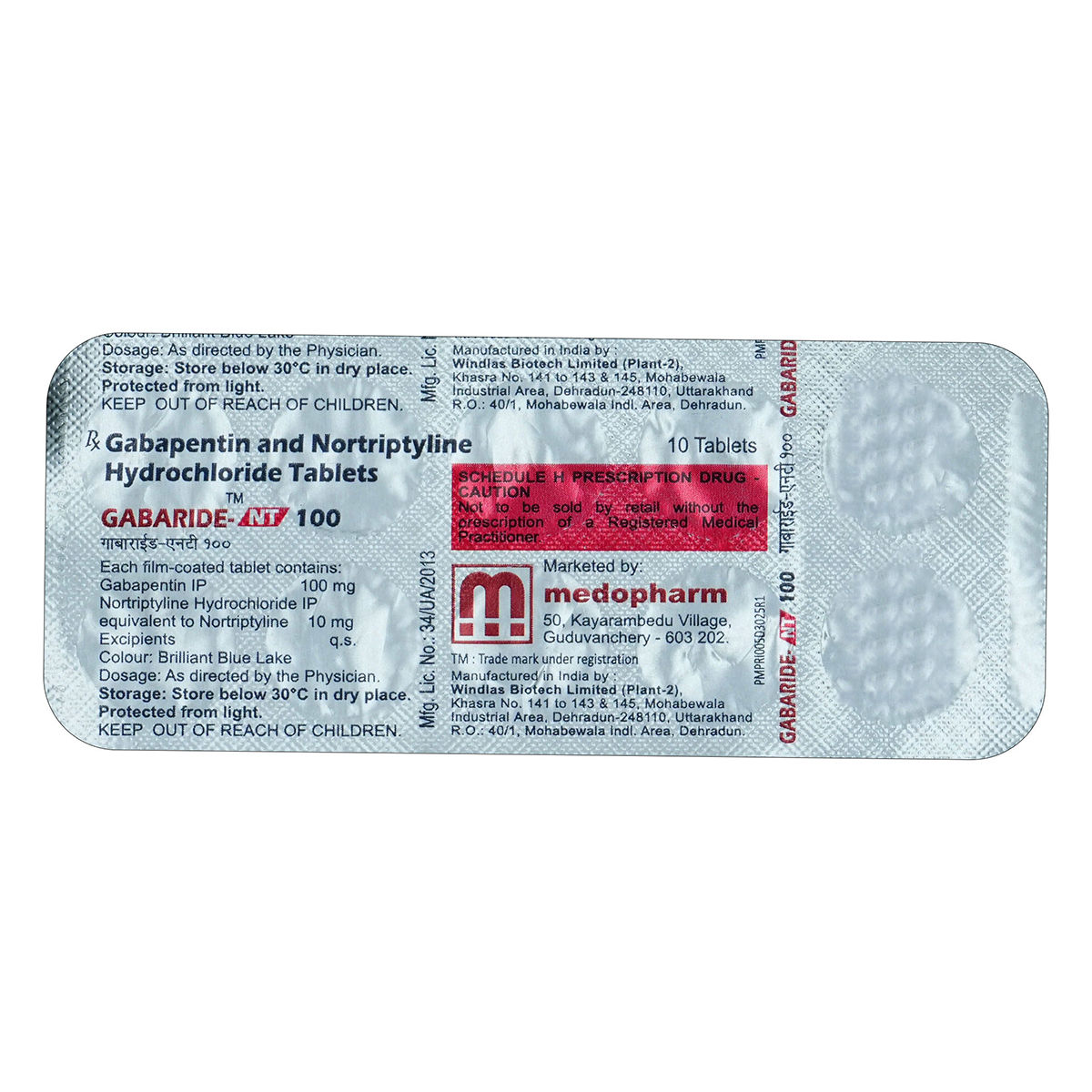 Gabaride NT 100 mg Tablet | Uses, Side Effects, Price | Apollo Pharmacy