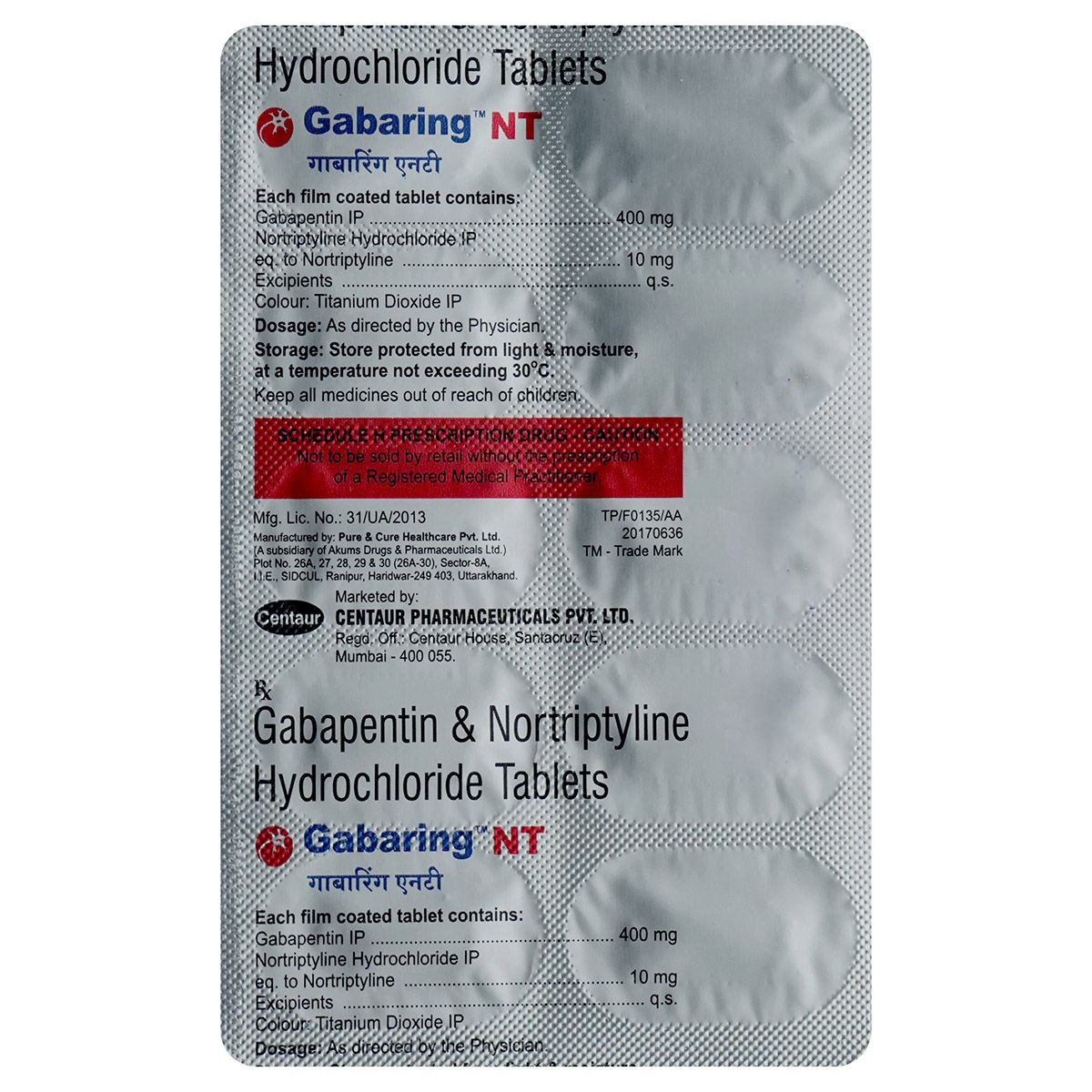 Gabaring NT Tablet | Uses, Side Effects, Price | Apollo Pharmacy
