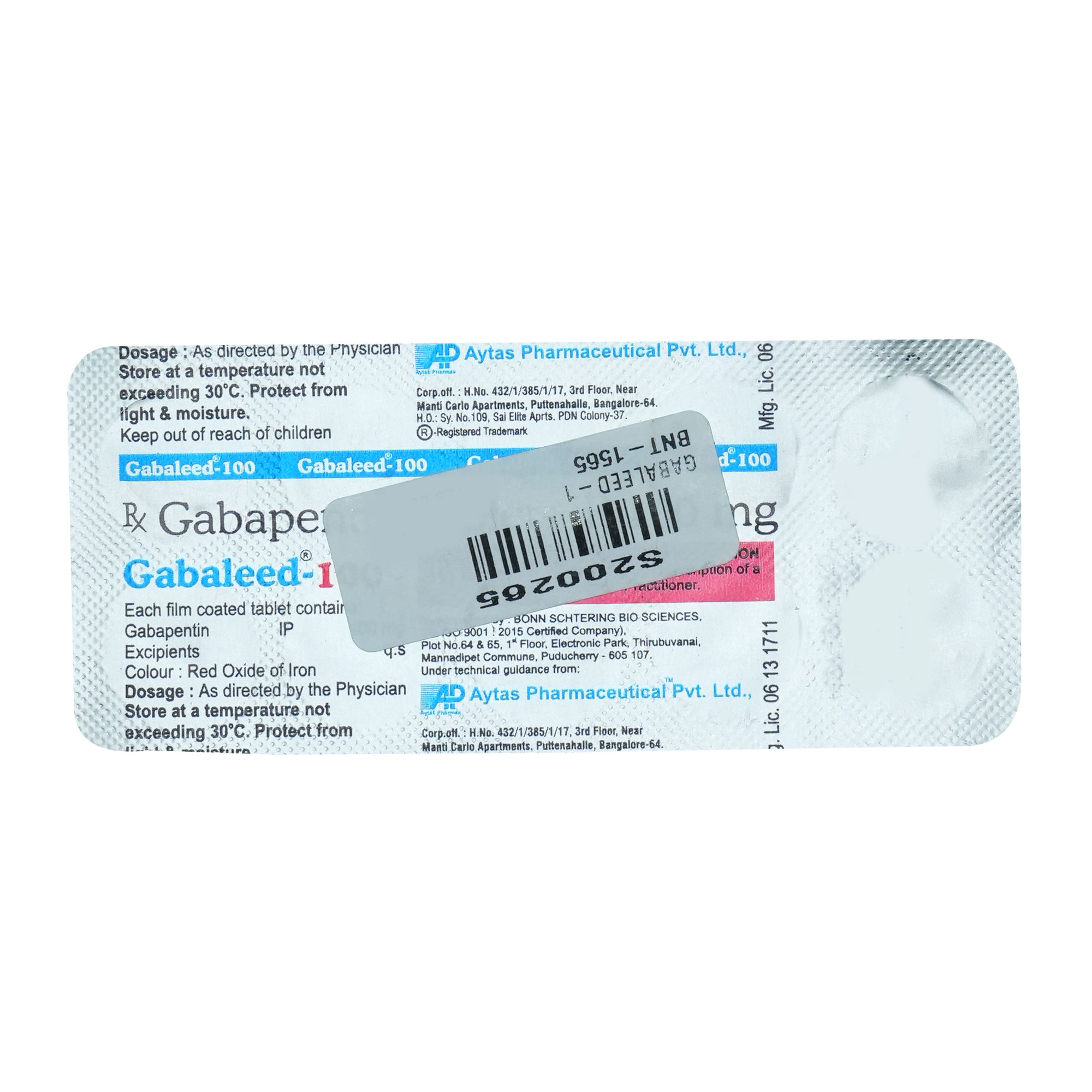 Gabaleed-100 Tablet 10's Price, Uses, Side Effects, Composition ...