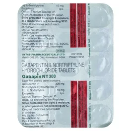 Gabapin NT 300 Tablet | Uses, Side Effects, Price | Apollo Pharmacy