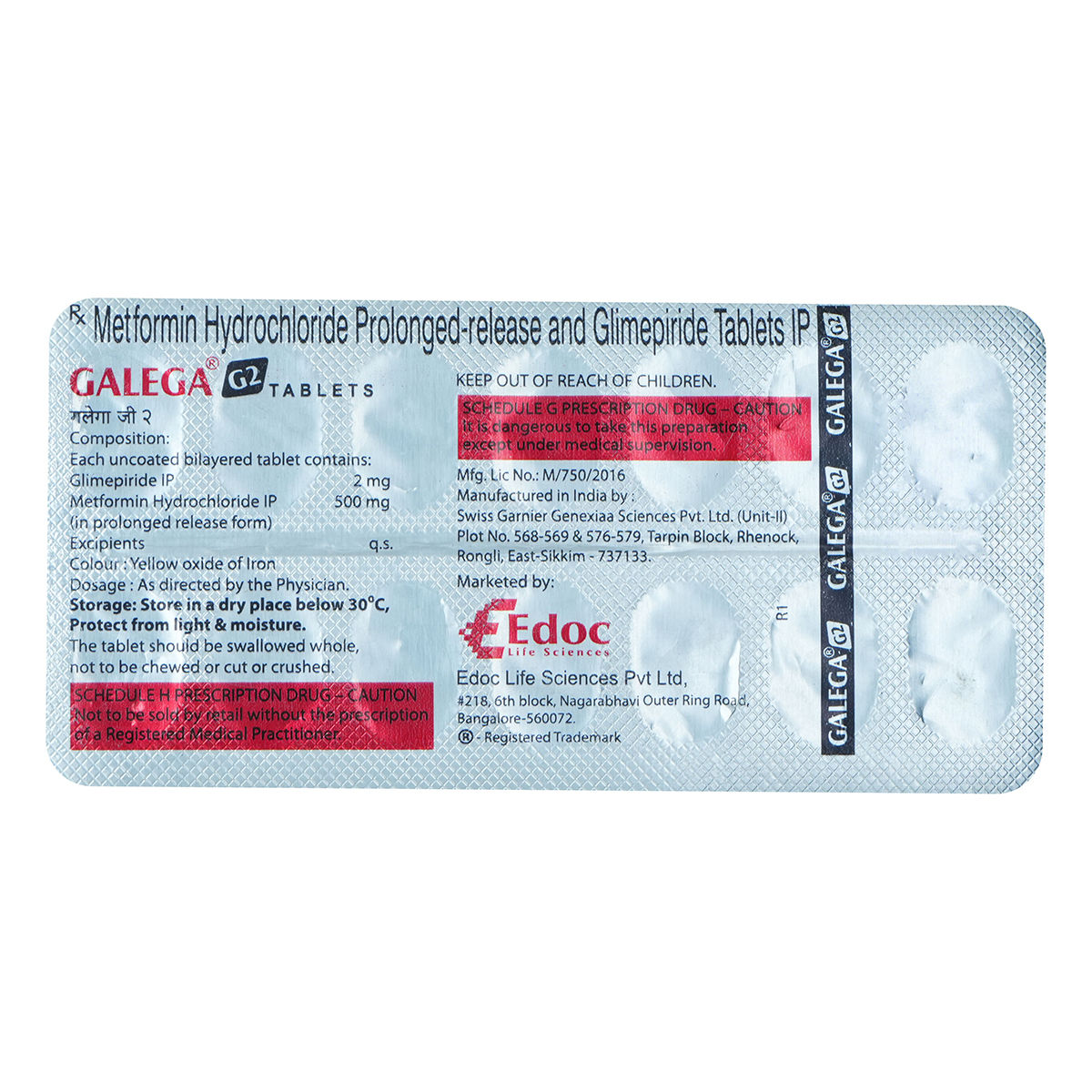 Galega G 2 Tablet | Uses, Side Effects, Price | Apollo Pharmacy