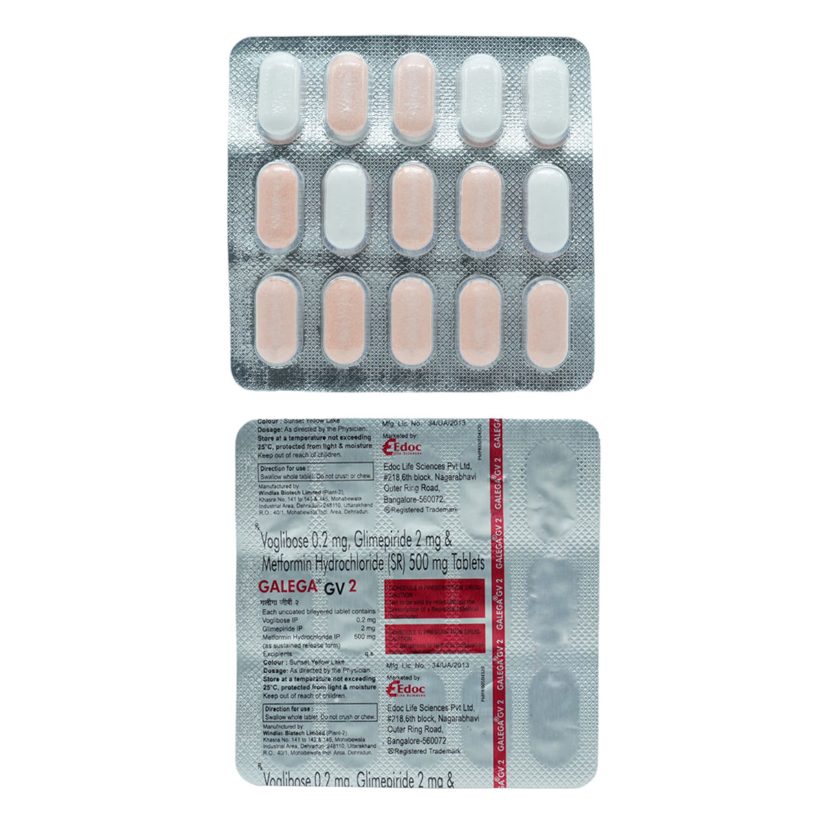 Galega GV 2 Tablet | Uses, Side Effects, Price | Apollo Pharmacy
