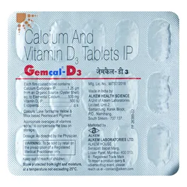 Gemcal D3 Tablet | Uses, Side Effects, Price | Apollo Pharmacy