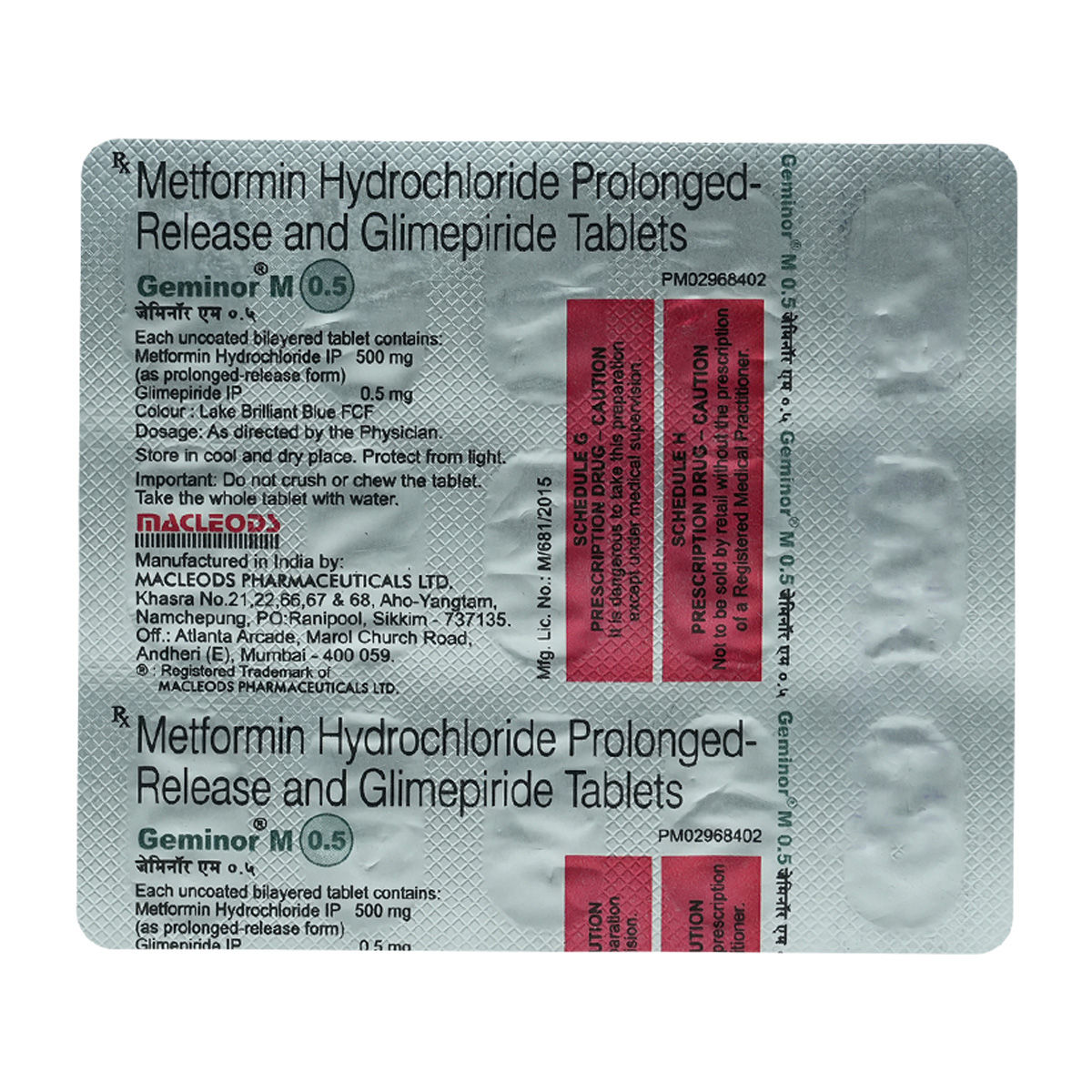 Geminor M 0.5 Tablet | Uses, Side Effects, Price | Apollo Pharmacy