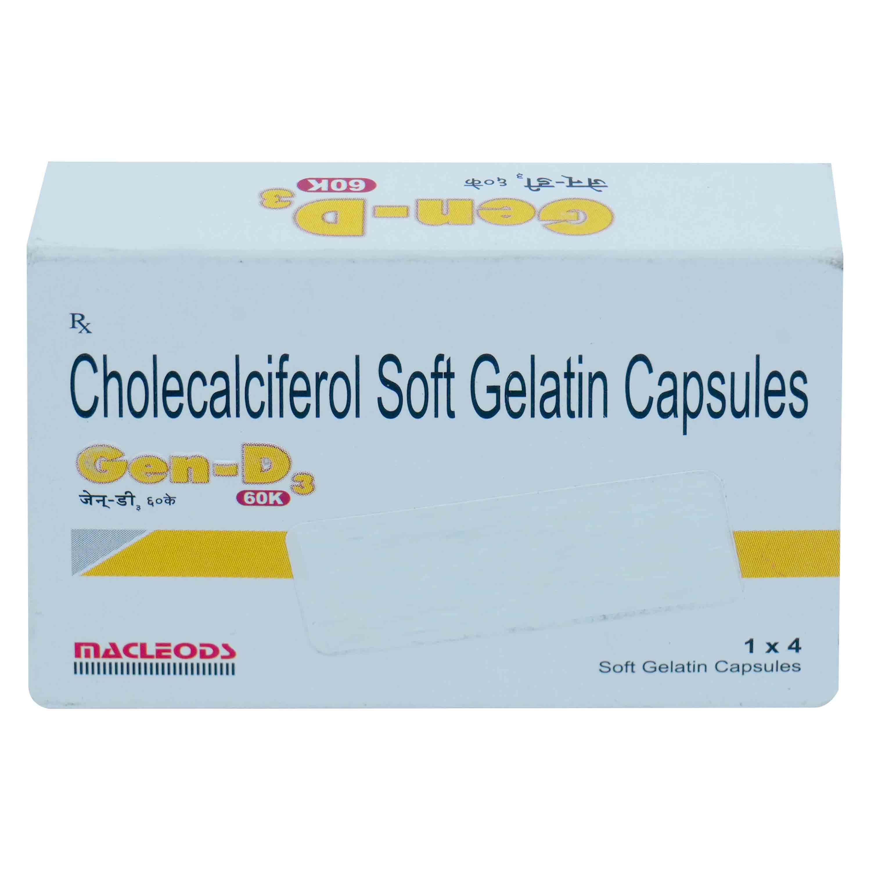 Gen-D3 60K Capsule | Uses, Side Effects, Price | Apollo Pharmacy