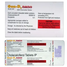 Gen-D3 Nano 60K Chewable Tablet | Uses, Side Effects, Price | Apollo ...