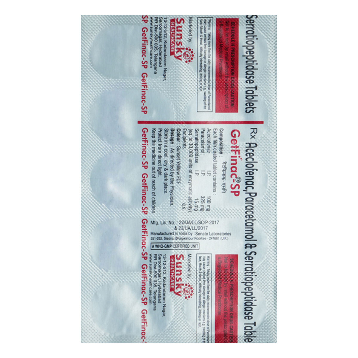 Getfinac-SP Tablet | Uses, Side Effects, Price | Apollo Pharmacy