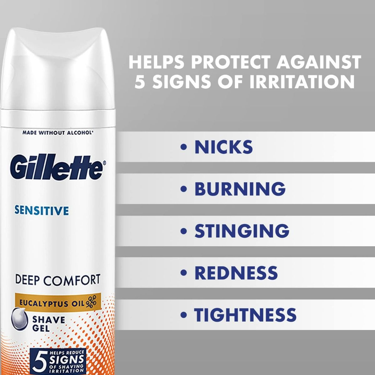 Gillette Sensitive Deep Comfort Shave Gel, 195 gm Price, Uses, Side ...