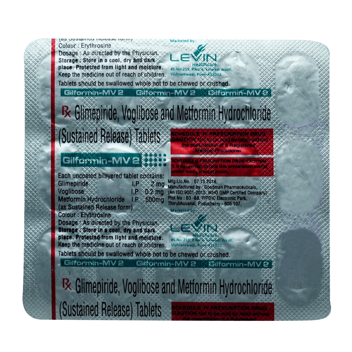 Gilformin MV 2 Tablet | Uses, Side Effects, Price | Apollo Pharmacy