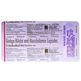 Ginkoba M Capsule | Uses, Side Effects, Price | Apollo Pharmacy
