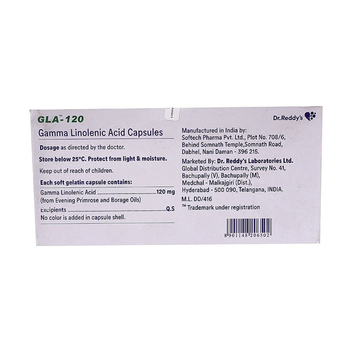 Gla 120 Capsule 30's Price, Uses, Side Effects, Composition - Apollo ...