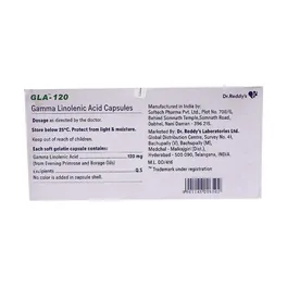 Gla 120 Capsule | Uses, Side Effects, Price | Apollo Pharmacy