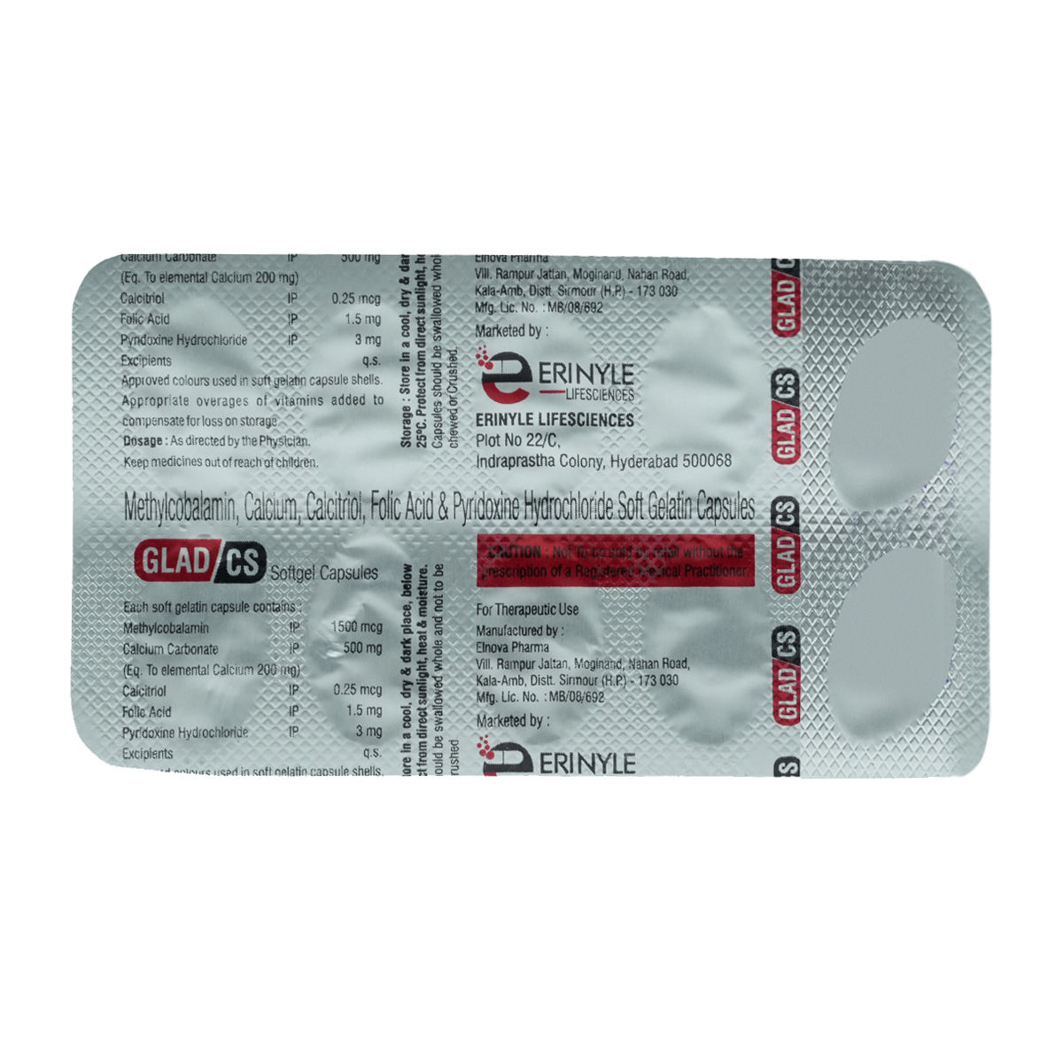 Glad CS Softgel Capsule 10's Price, Uses, Side Effects, Composition ...