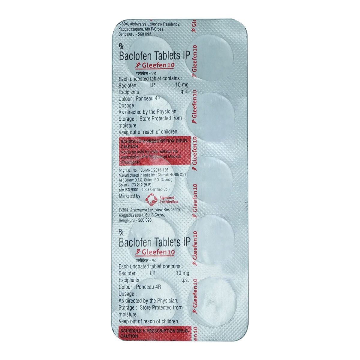 Gleefen 10 mg Tablet 10's Price, Uses, Side Effects, Composition ...