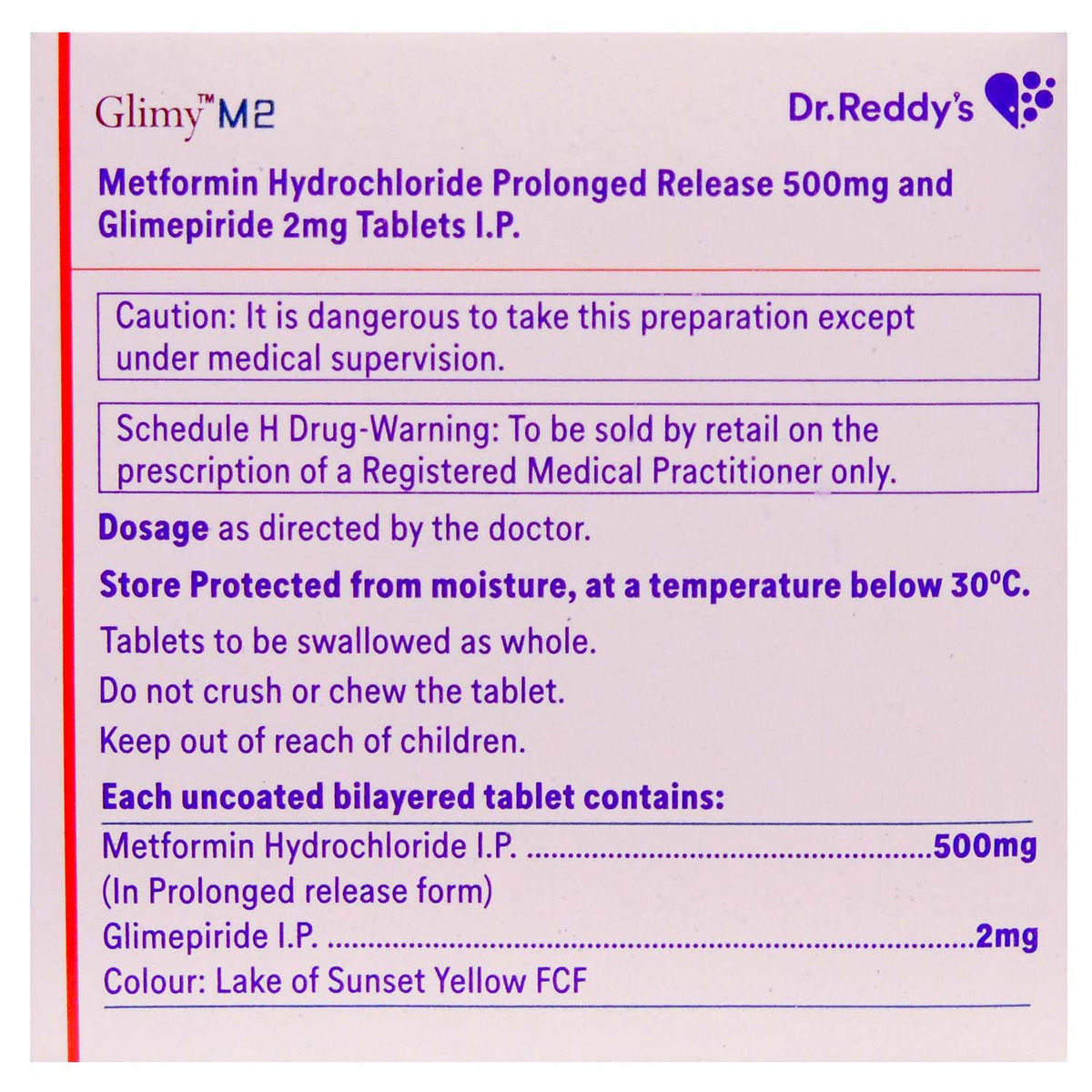 Glimy M 2 Tablet | Uses, Side Effects, Price | Apollo Pharmacy