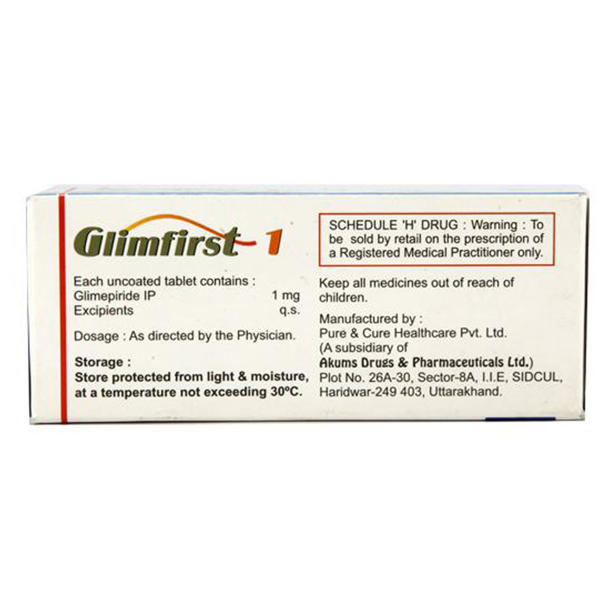 Glimfirst 1 mg Tablet 10's Price, Uses, Side Effects, Composition ...