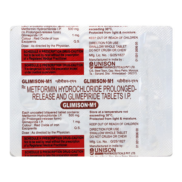 Glimison-M1 Tablet | Uses, Side Effects, Price | Apollo Pharmacy
