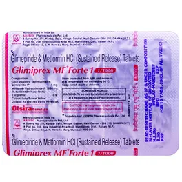Glimiprex MF Forte 1 Tablet | Uses, Side Effects, Price | Apollo Pharmacy