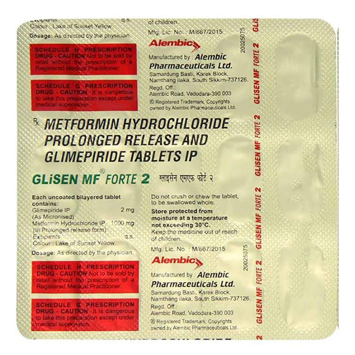 Glisen MF Forte 2 Tablet 15's Price, Uses, Side Effects, Composition ...