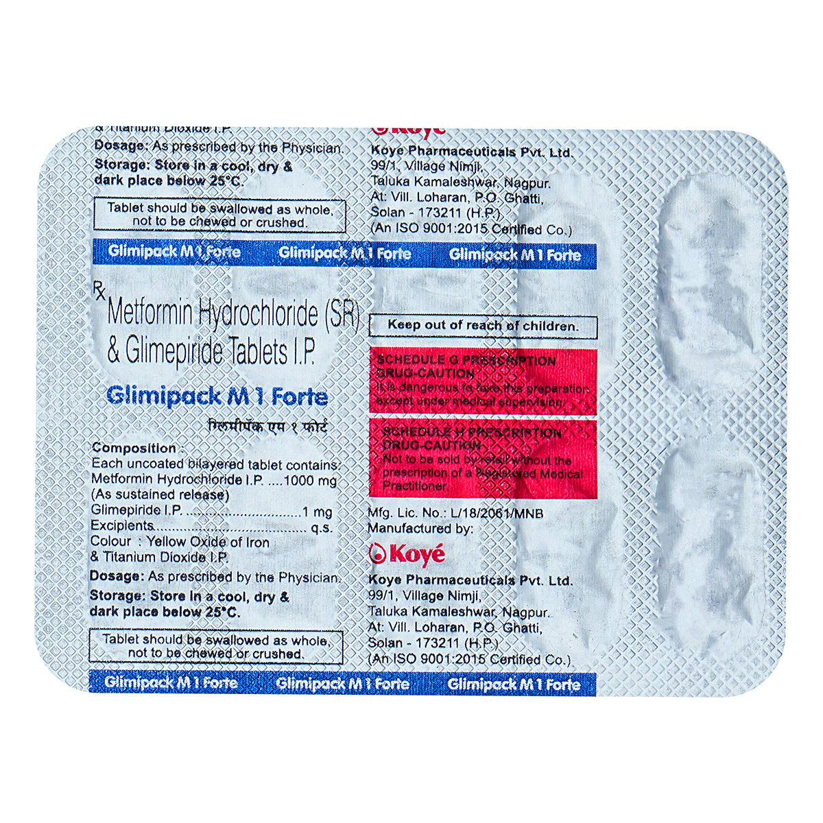 Glimipack M1 Forte Tablet | Uses, Side Effects, Price | Apollo Pharmacy