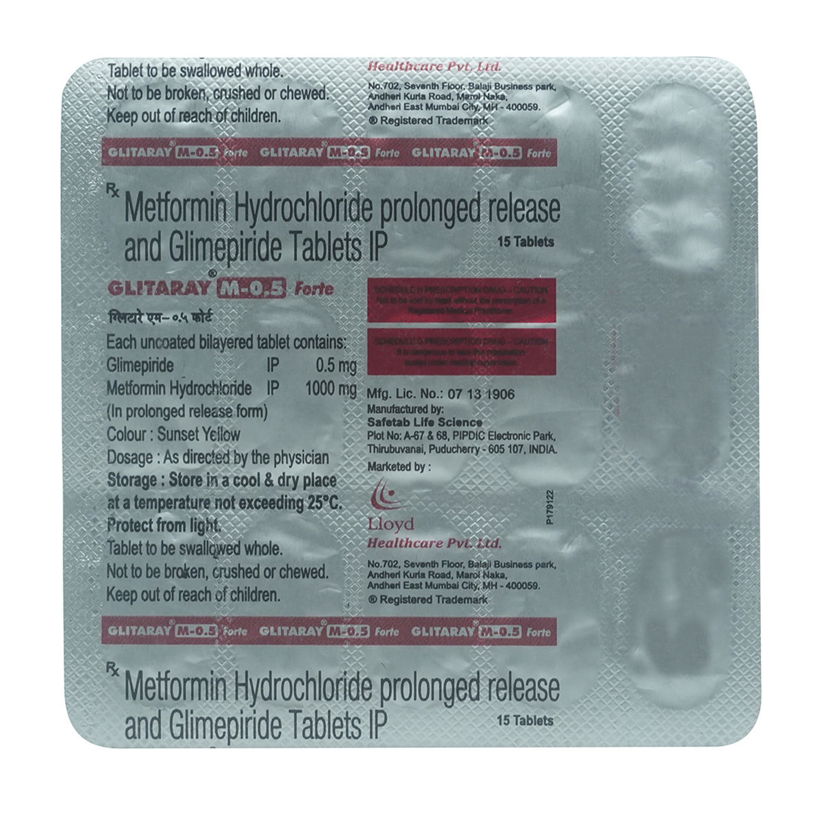 Glitaray M-0.5 Forte Tablet | Uses, Side Effects, Price | Apollo Pharmacy
