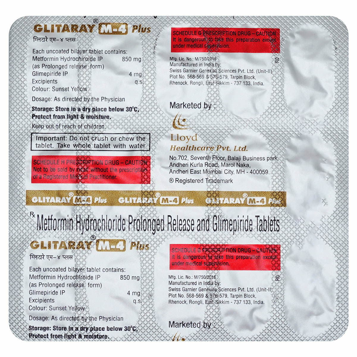 Glitaray M4 Plus Tablet | Uses, Side Effects, Price | Apollo Pharmacy