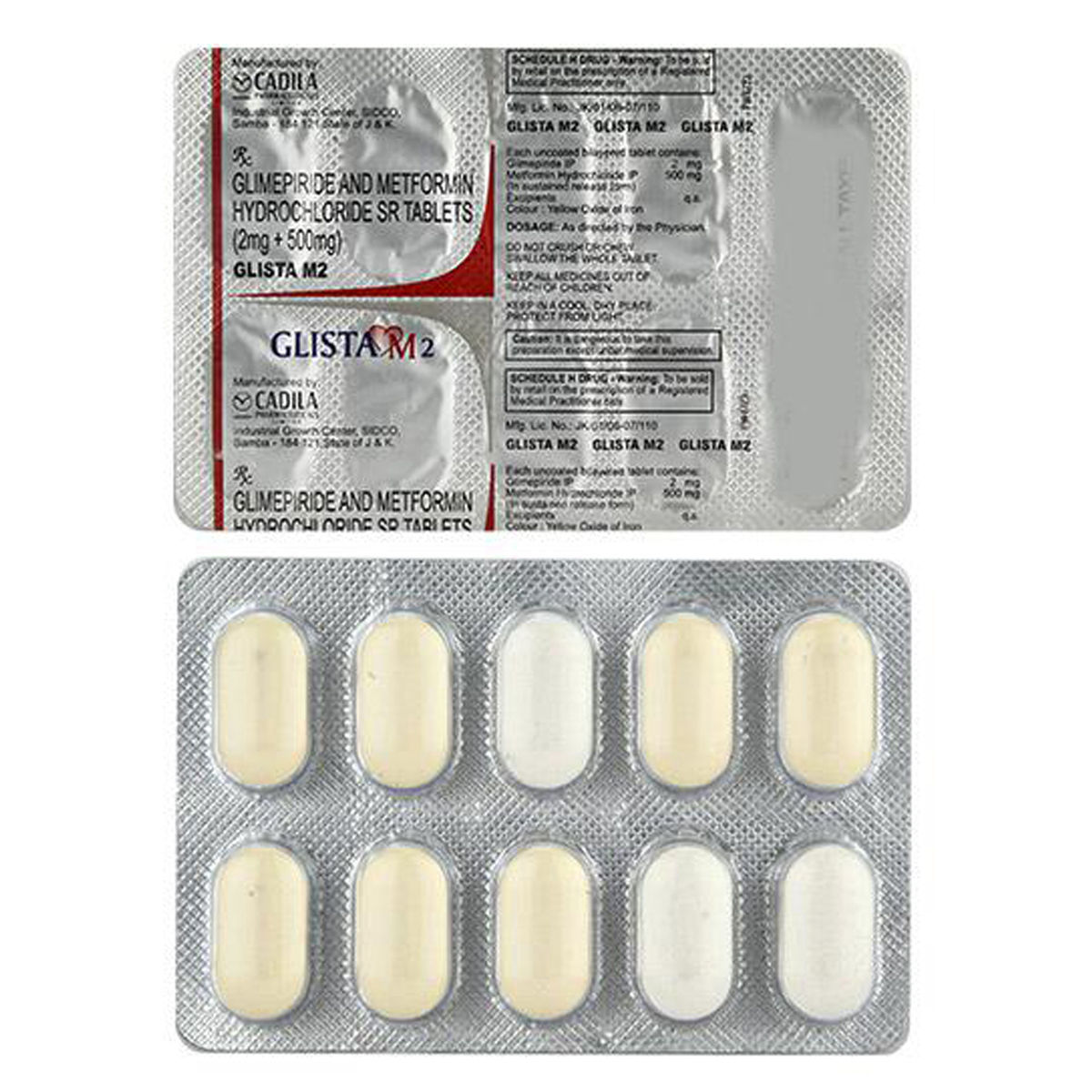 Glista-M2 Tablet | Uses, Side Effects, Price | Apollo Pharmacy