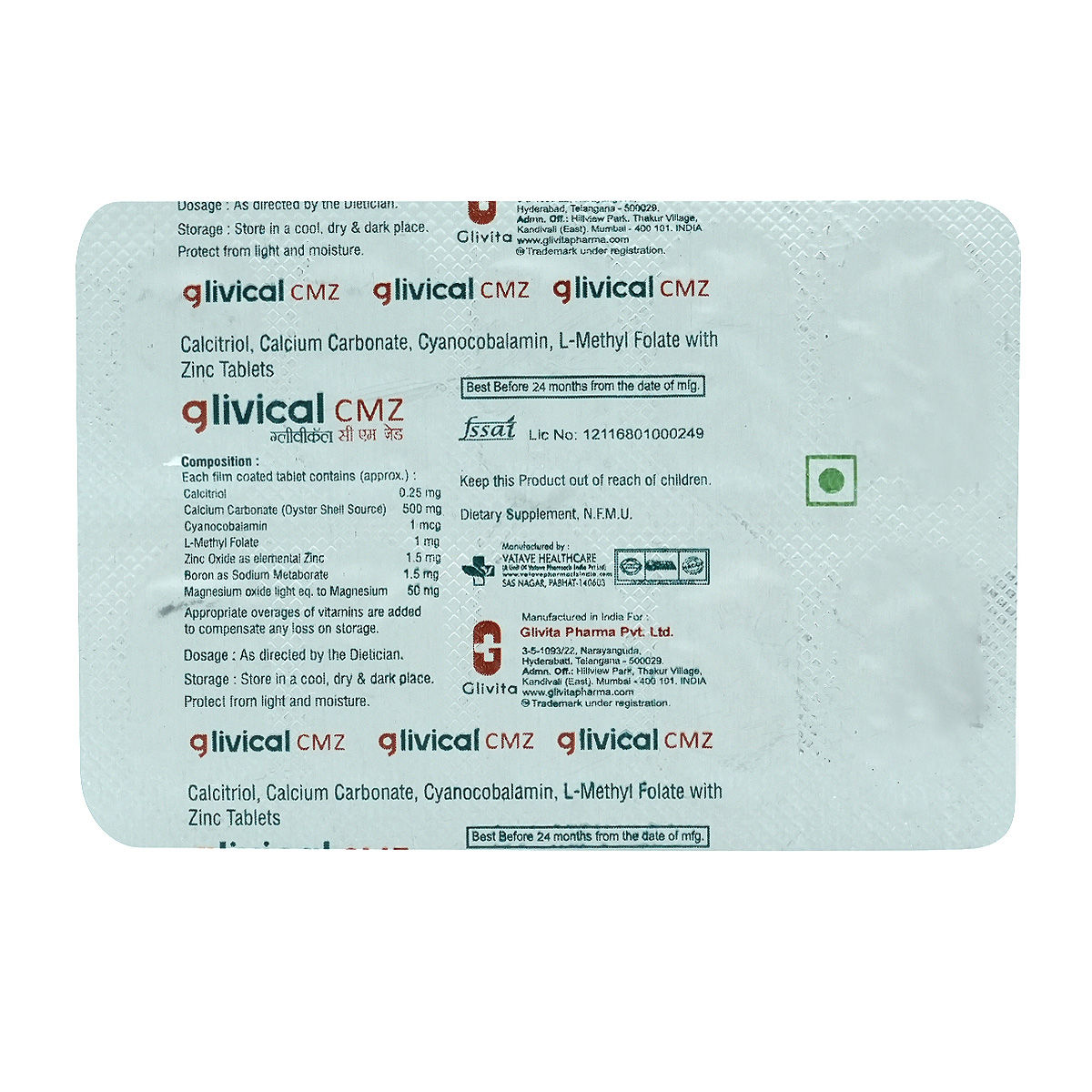 Glivical CMZ Softgel Capsule 10's Price, Uses, Side Effects ...