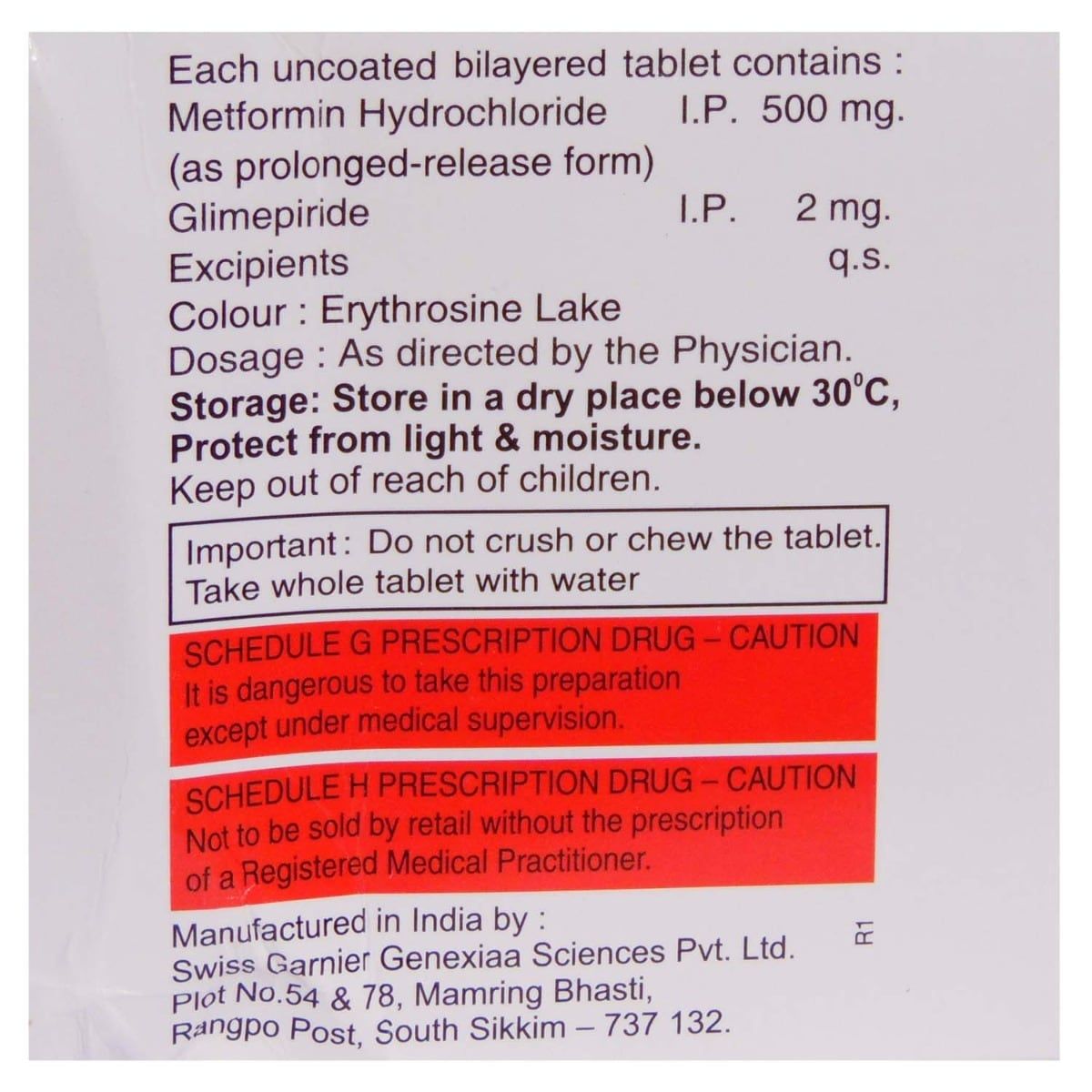 Gliminyle-M2 Tablet 15's Price, Uses, Side Effects, Composition ...