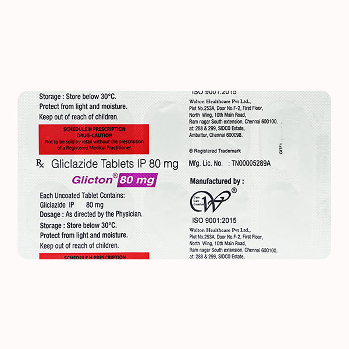 Glicton 80Mg Tab | Uses, Side Effects, Price | Apollo Pharmacy