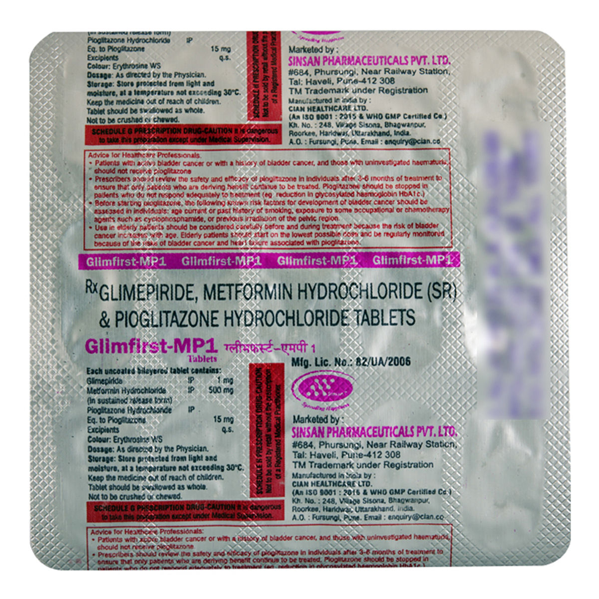 Glimfirst MP1 Tablet 15's Price, Uses, Side Effects, Composition ...