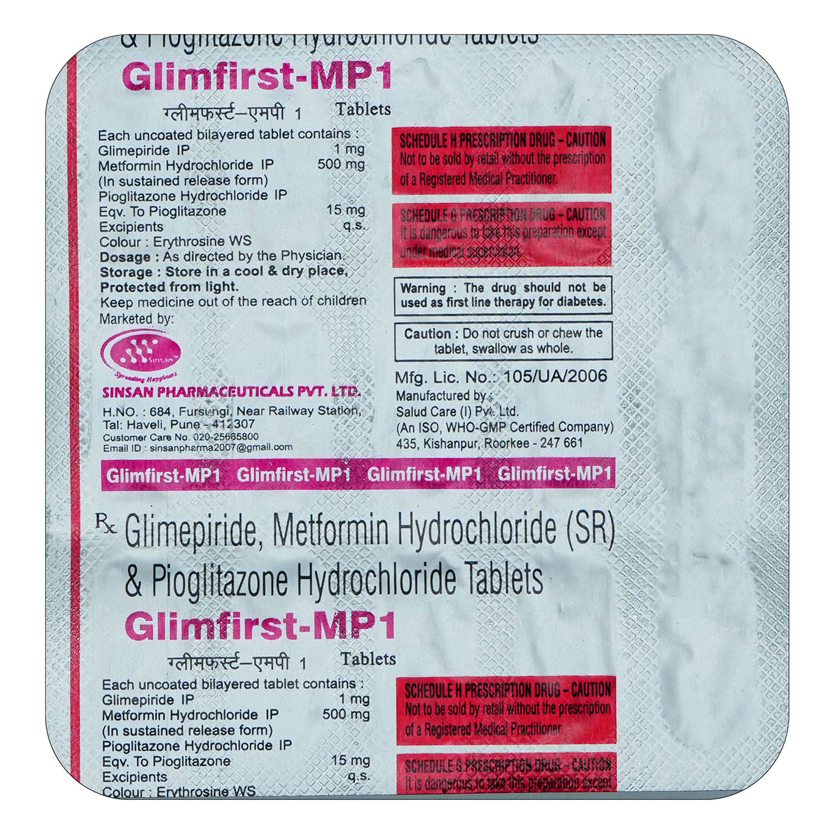 Glimfirst MP1 Tablet | Uses, Side Effects, Price | Apollo Pharmacy