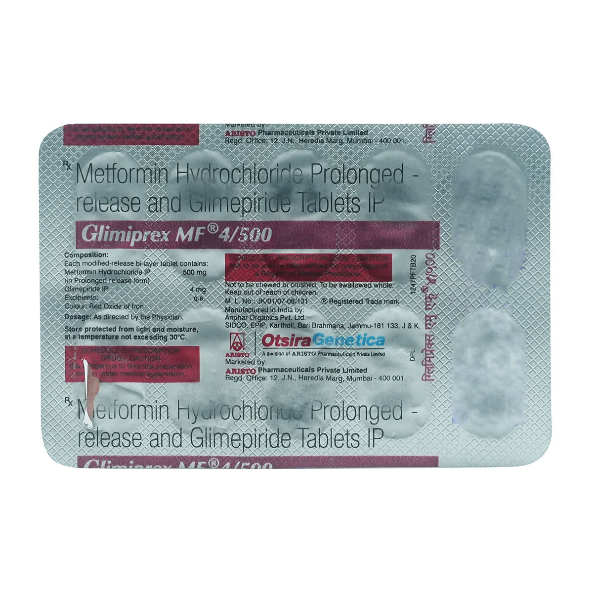 Glimiprex MF 4/500mg Tablet | Uses, Side Effects, Price | Apollo Pharmacy