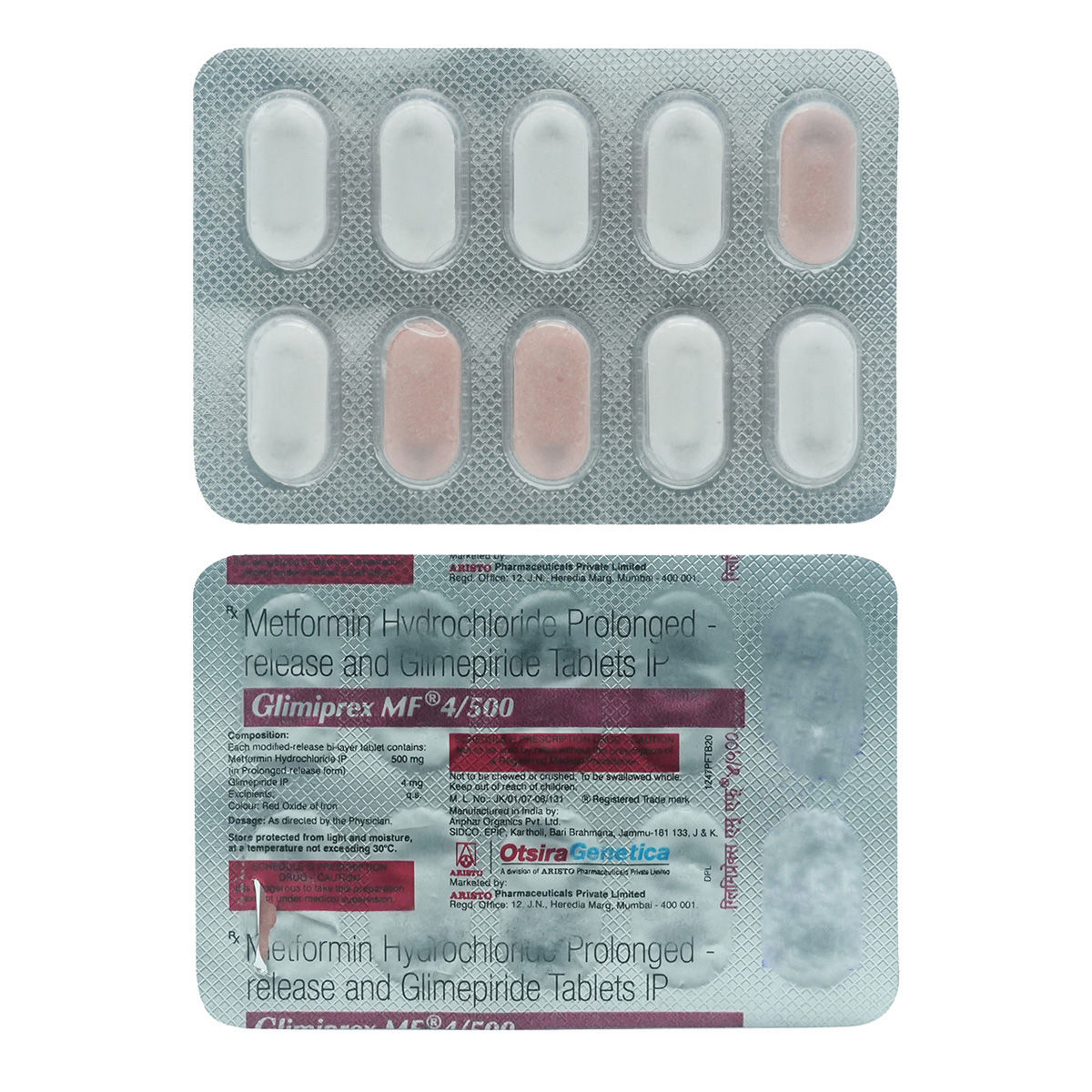 Glimiprex MF 4/500mg Tablet 10's Price, Uses, Side Effects, Composition ...
