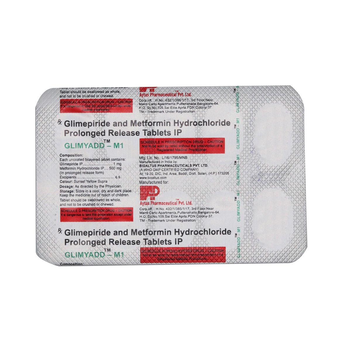 GLIMYADD-M1 TABLETS 10'S Price, Uses, Side Effects, Composition ...